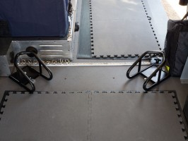 DIY Sprinter bike hauler wheel chocks (photo: Miguel Santana) - Sprinter RV